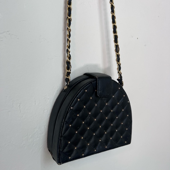 Bags | 9s Vintage Elegant Black Quilted Shoulder Bag | Poshmark